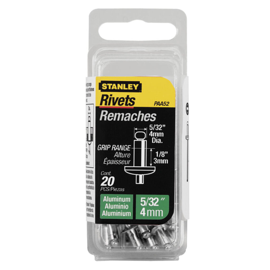Stanley Aluminium Rivets 4mm x 3mm (20 Pack) | CIB Partners